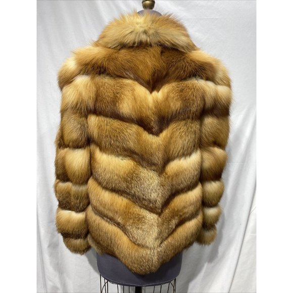 Fox | Jackets & Coats | Natural Red Fox Jacket Vcut Design Bomber 8242 ...